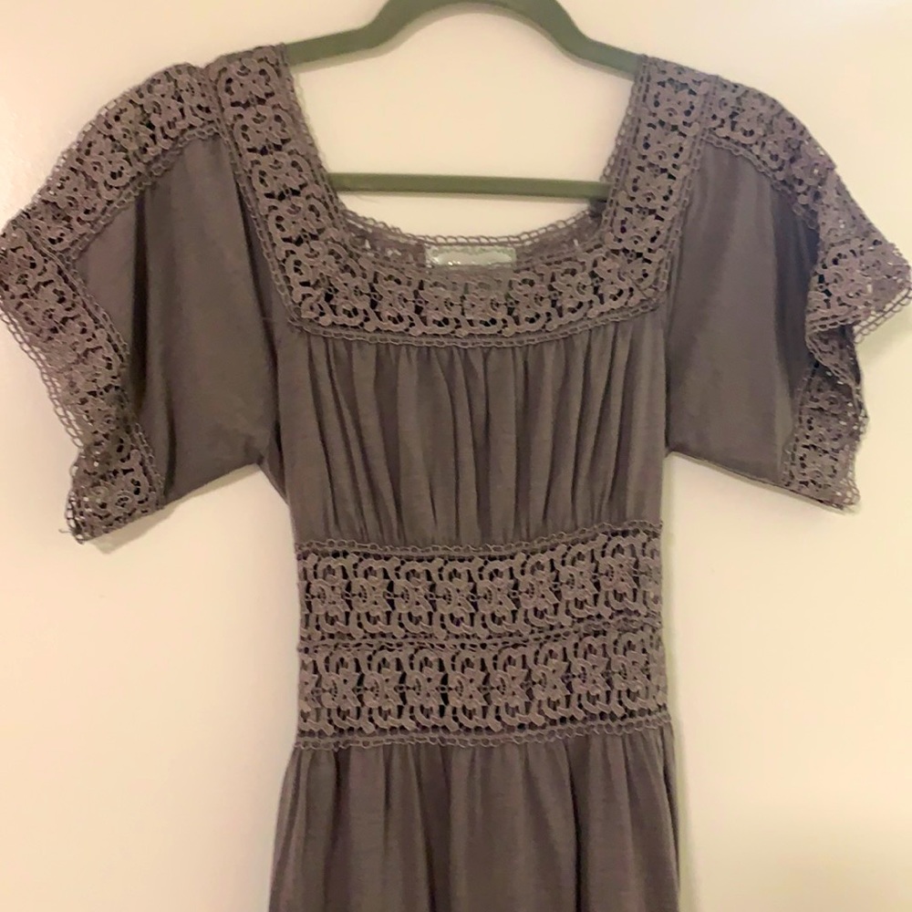 213 Grey Lace Dress - Gem